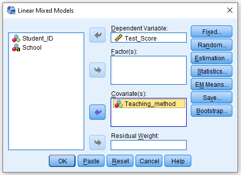 Linear Mixed Models in SPSS - TidyStat