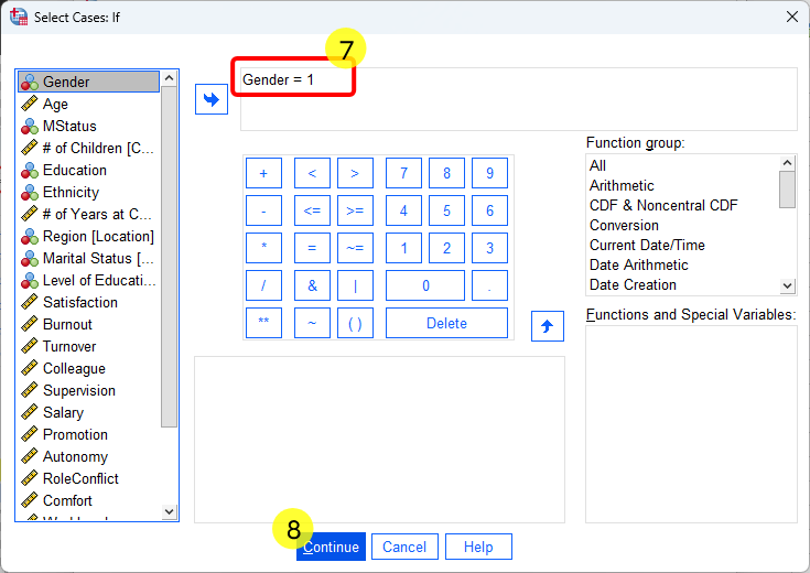 Select Cases in SPSS